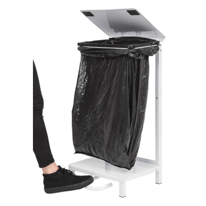 Support Inox professionnel pour sac poubelle 80L à 100L