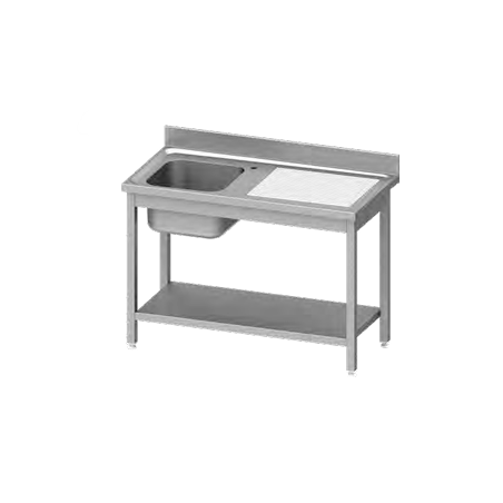 Plonge P 700, 1bac + étagère basse